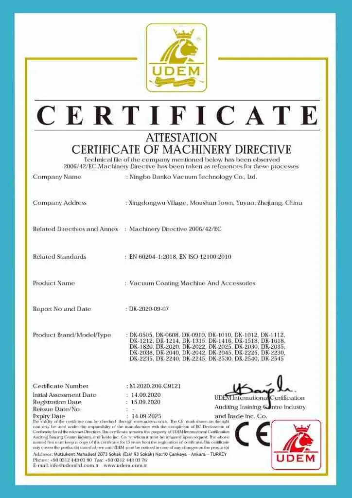 Danko PVD Coating Machines Manufacturer and Solutions - PVD Coating ...